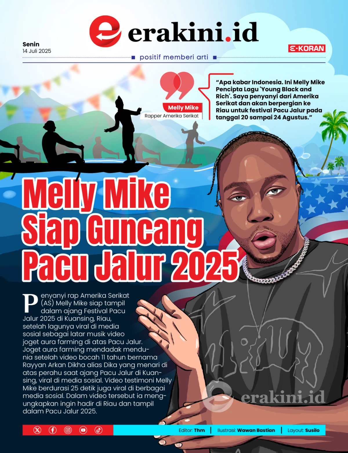 Melly Mike Siap Guncang Pacu Jalur 2025 | ERAKINI.ID