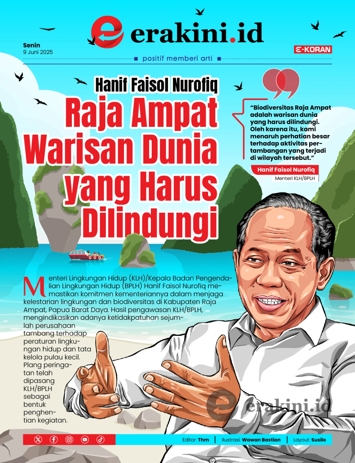 Hanif Faisol Nurofiq: Raja Ampat Warisan Dunia yang Harus Dilindungi ...